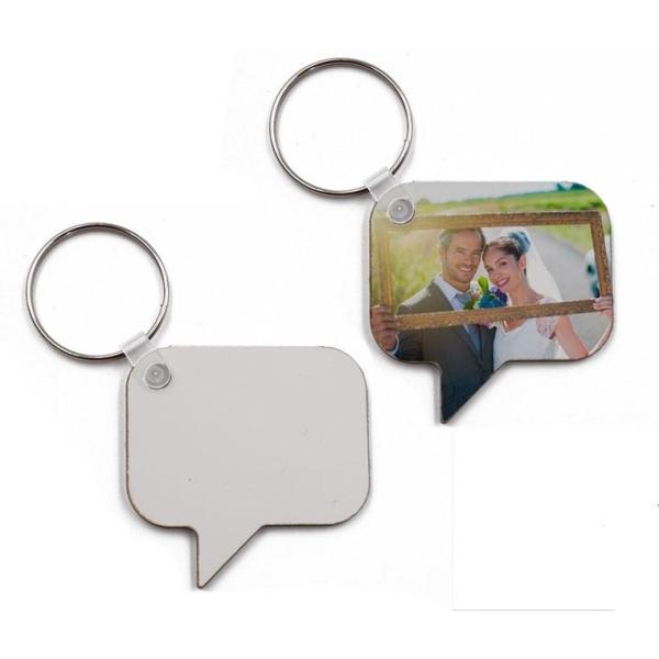 Wooden keychains 2-sided (various shapes) for sublimation