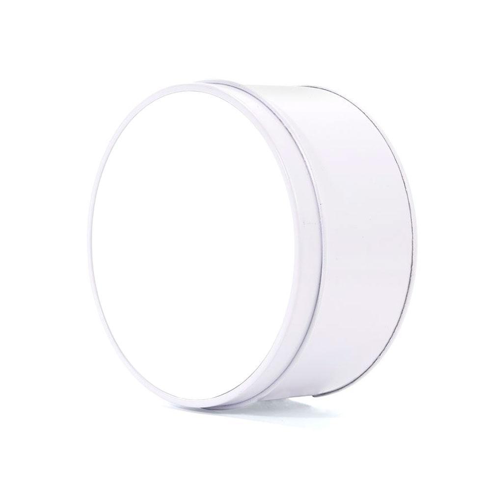 White round metal box
