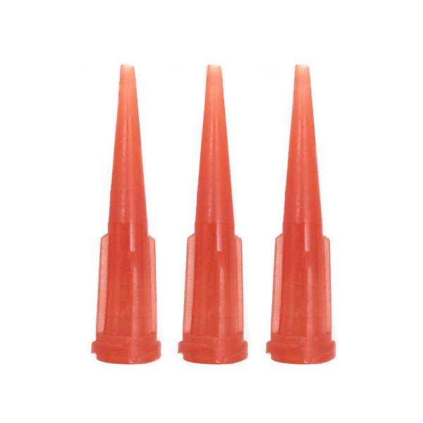 Conical plastic tip for syringe needle
