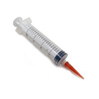 Conical plastic tip for syringe needle