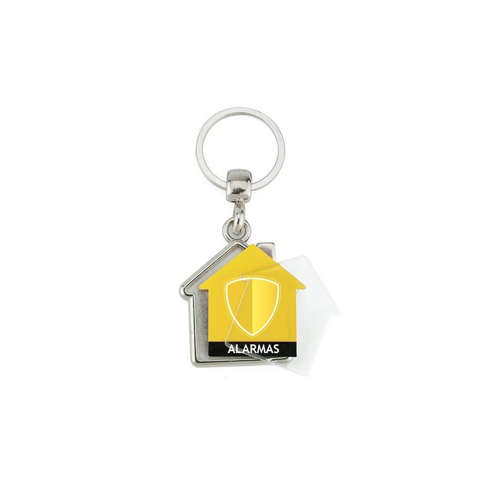 House shaped metal keychain MY