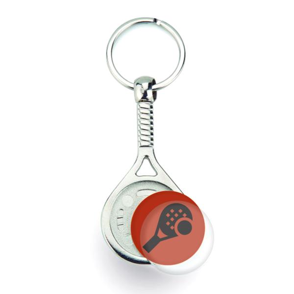 Customizable metal keychains in shape of a paddle racket MPD (x100)