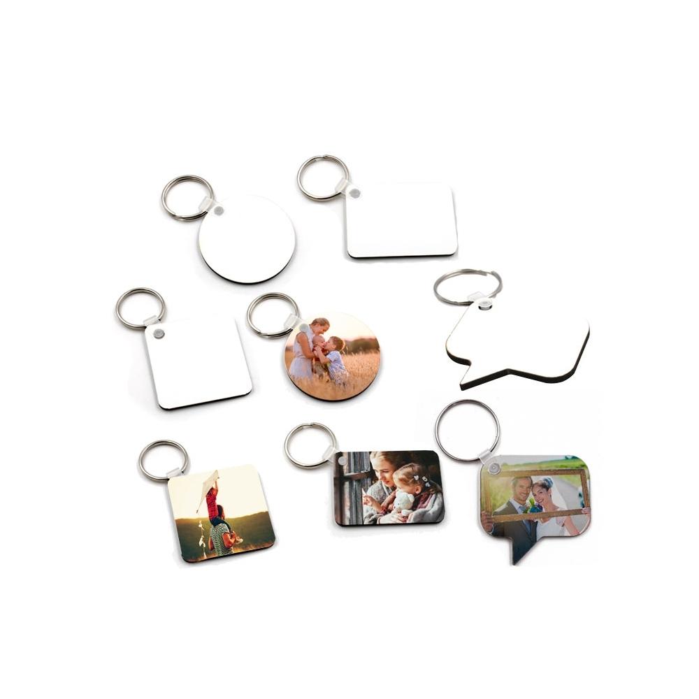 Wooden keychains 2-sided (various shapes) for sublimation