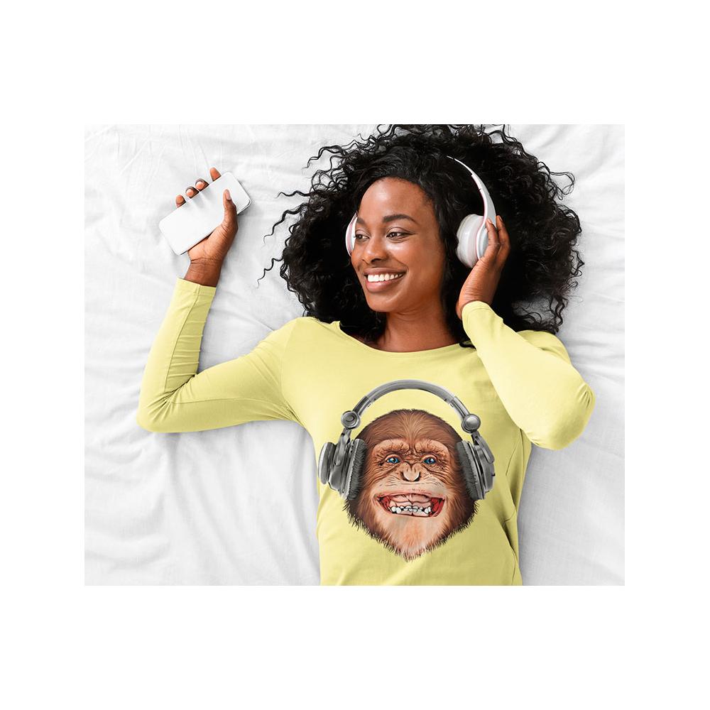 Transfer textil diseño Monkey Auriculares