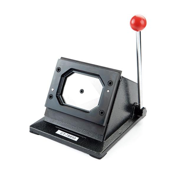Paper punch-cutter for rectangular magnets and badges