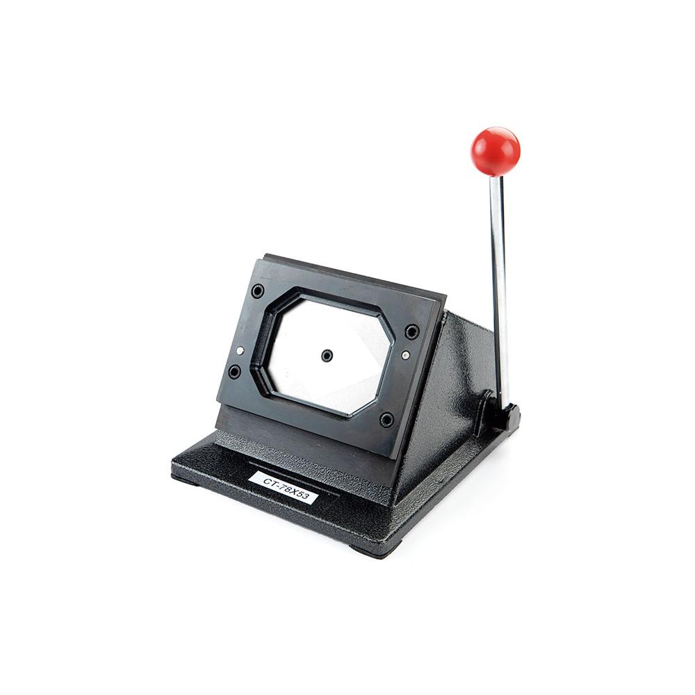 Paper punch-cutter for rectangular magnets and badges