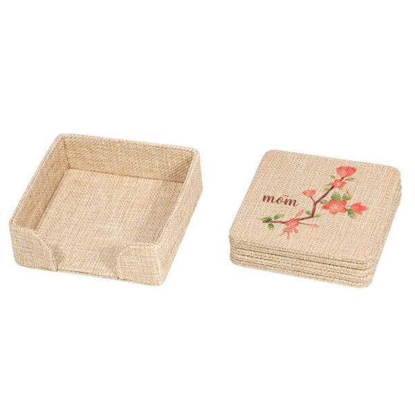 Square burlap coasters (Pack 6) for sublimation