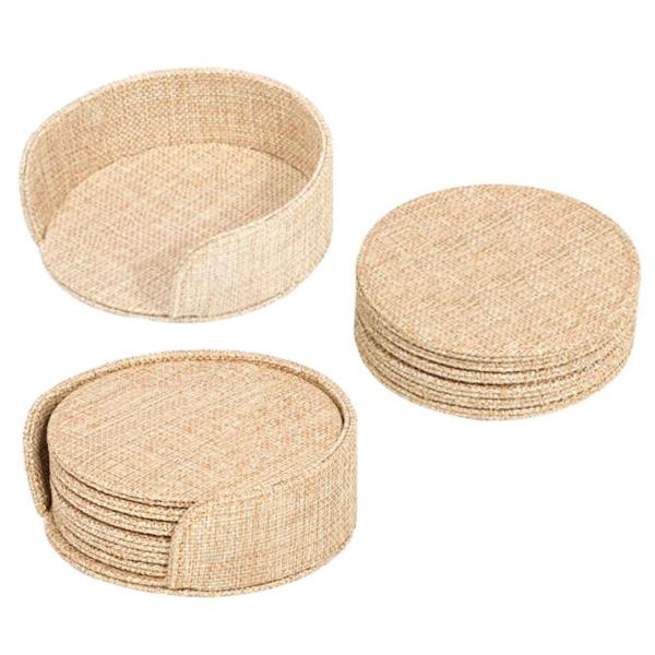 Round burlap coasters (Pack 6) for sublimation