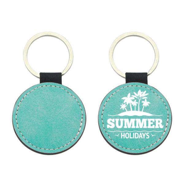Pastel green leatherette keychains (various shapes) for sublimation