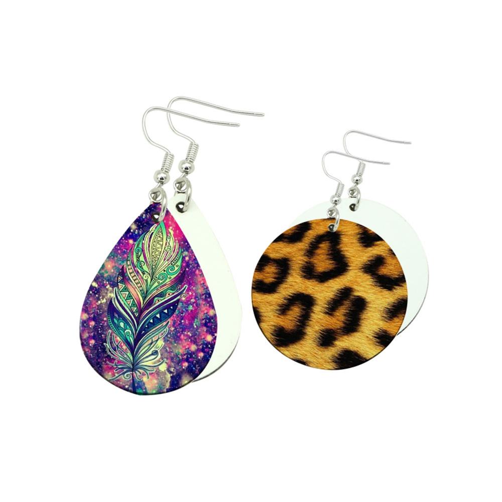 Leatherette earrings (various shapes) for sublimation