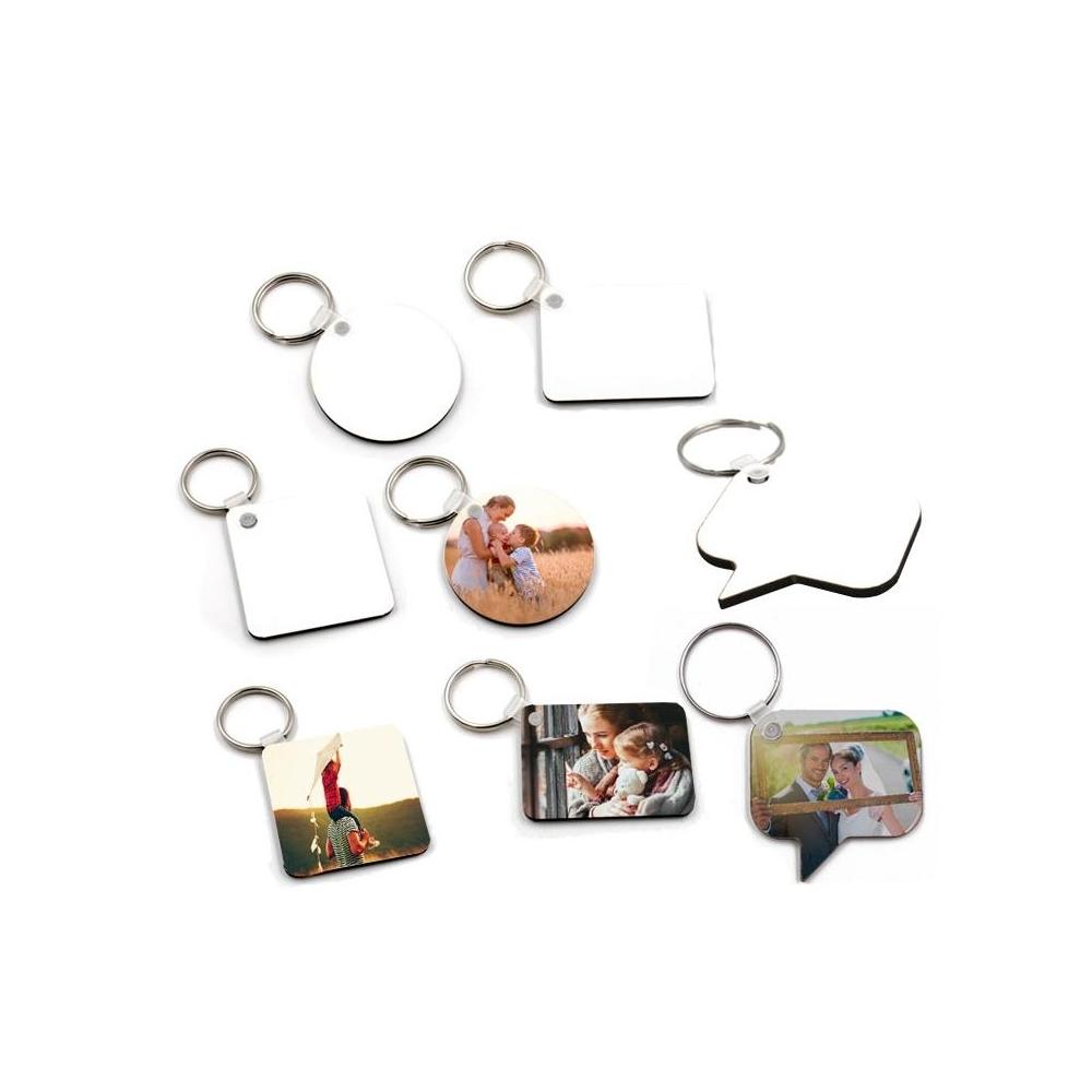 Wooden keychains 2-sided round shape for sublimation - Pack 10