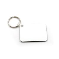 Wooden keychains 2-sided rectangular shape - Pack 10