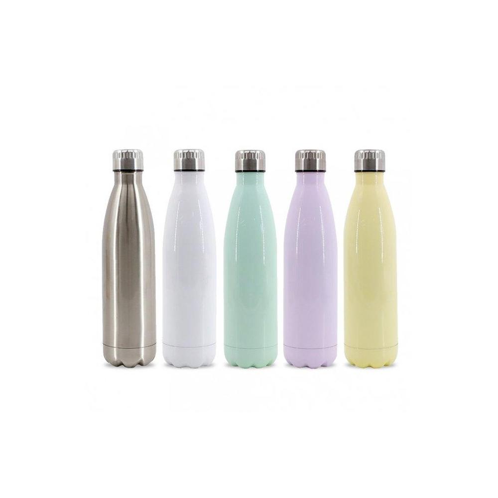 Cola Shape Stainless Steel Bottle 500 ml - Pack 20 - Yellow