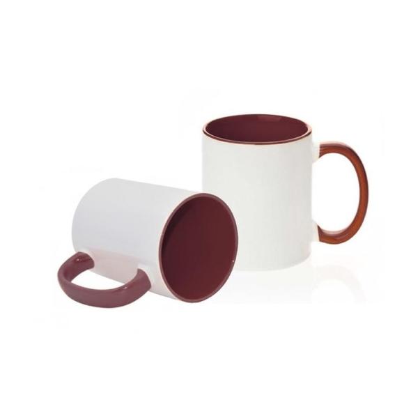 High quality (A) ceramic mug with inside and handle colored - Pack 36 ...